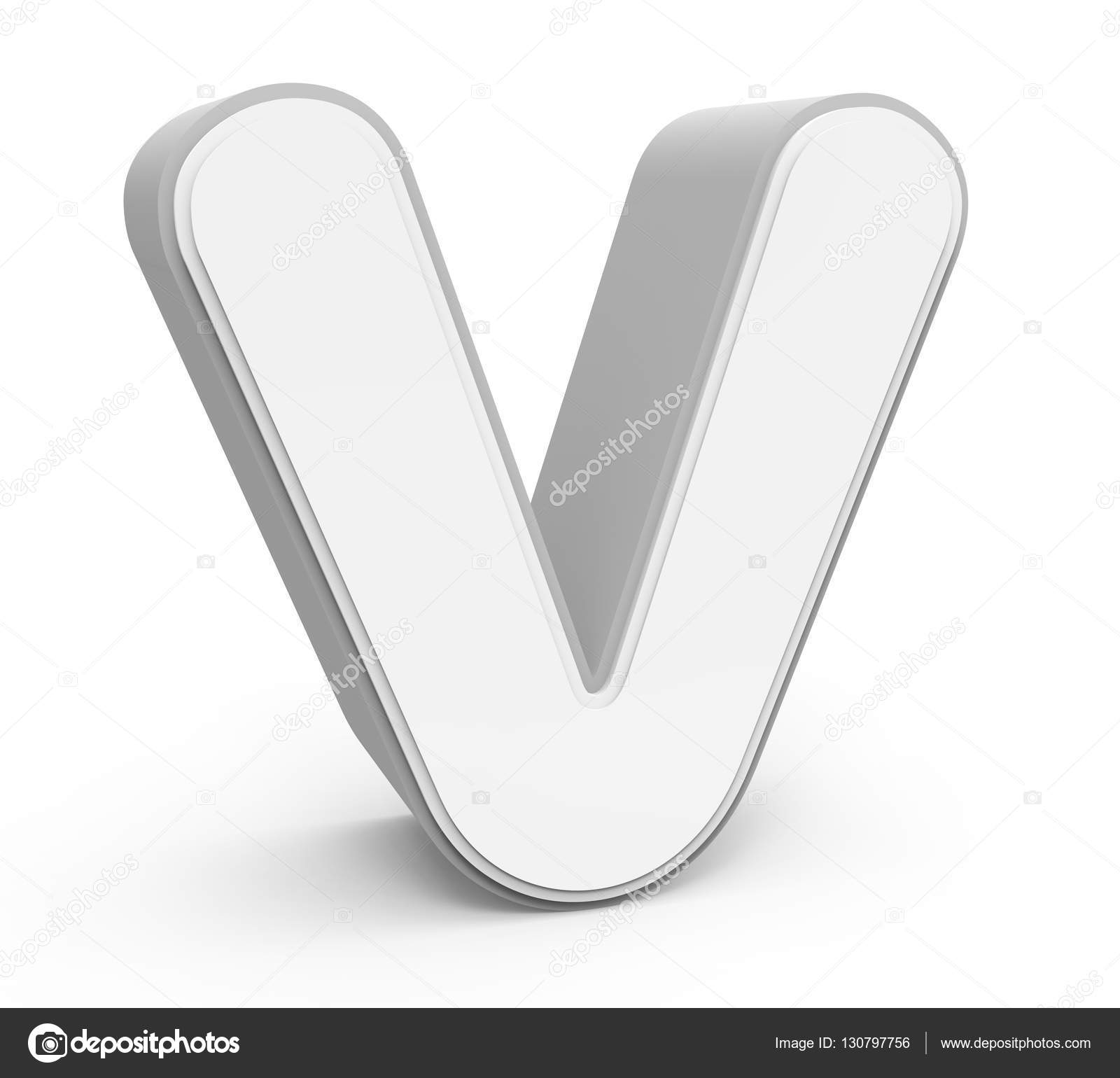 Gray letter V — Stock Photo © kchungtw #130797756