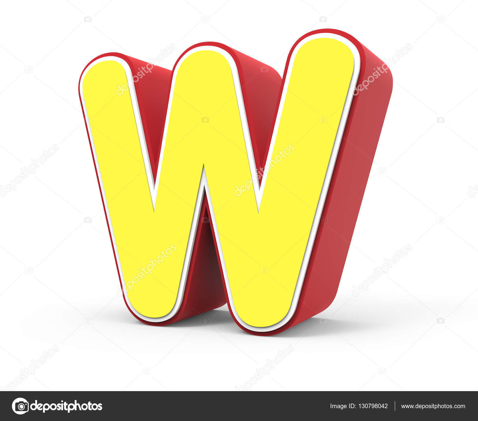 Yellow letter W Stock Photo by ©kchungtw 130798042