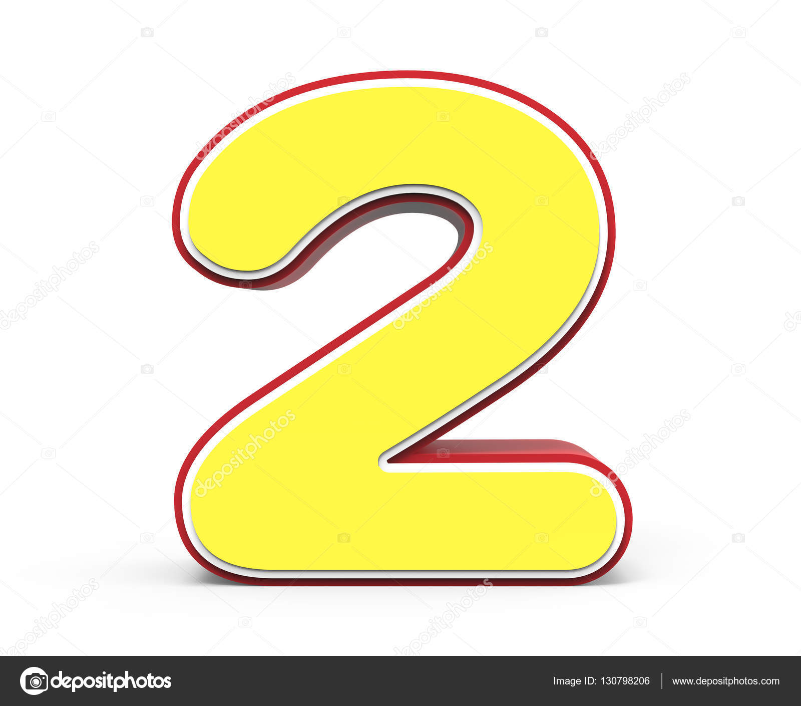 Yellow number 2 Stock Photo by ©kchungtw 130798206