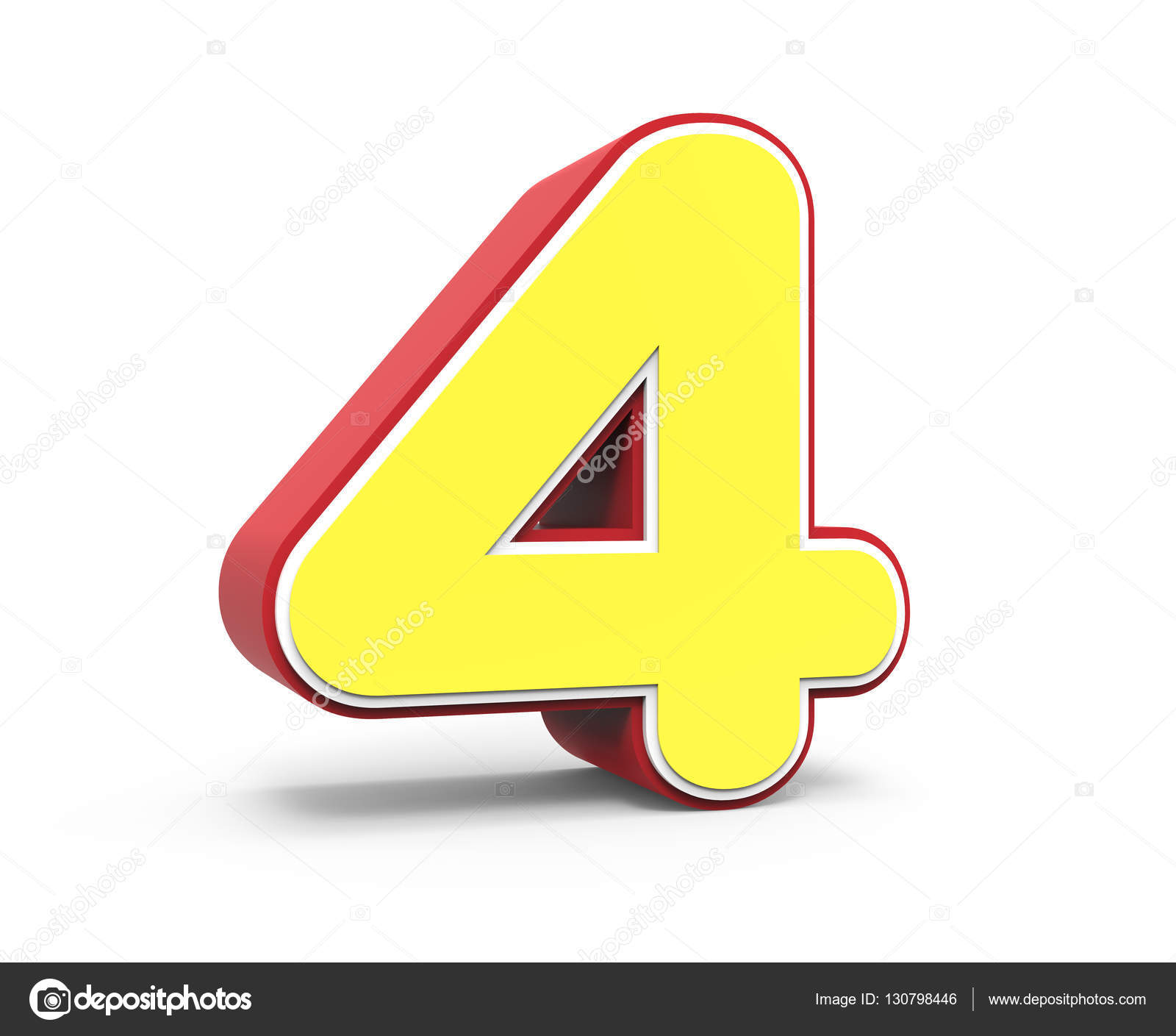 Yellow number 4 — Stock Photo © kchungtw #130798446