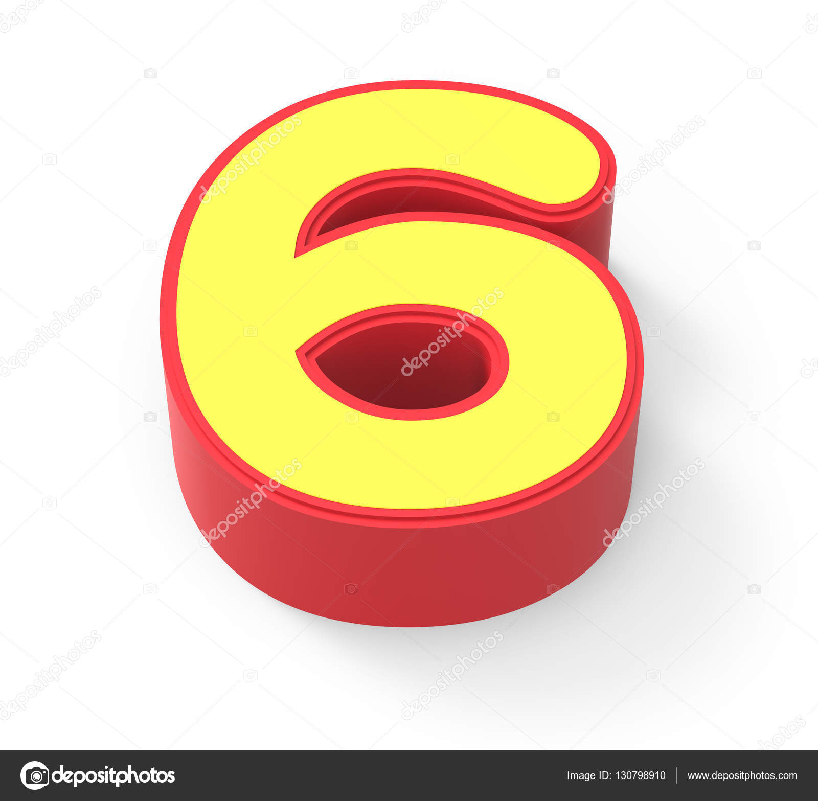 Yellow number 6 Stock Photo by ©kchungtw 130798910