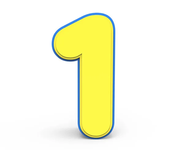 3d shiny yellow number 1 Stock Vector by ©kchungtw 123175226