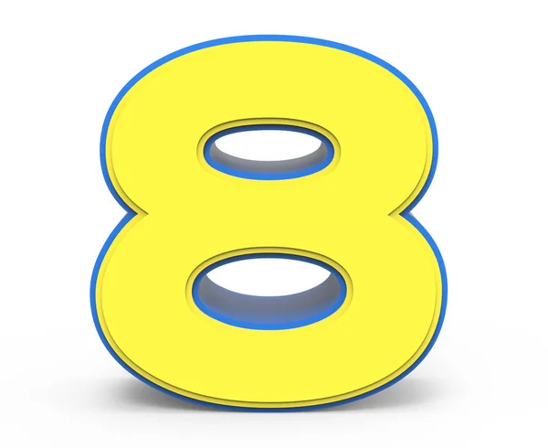 Cute yellow number 8 Stock Photo by ©kchungtw 130796960