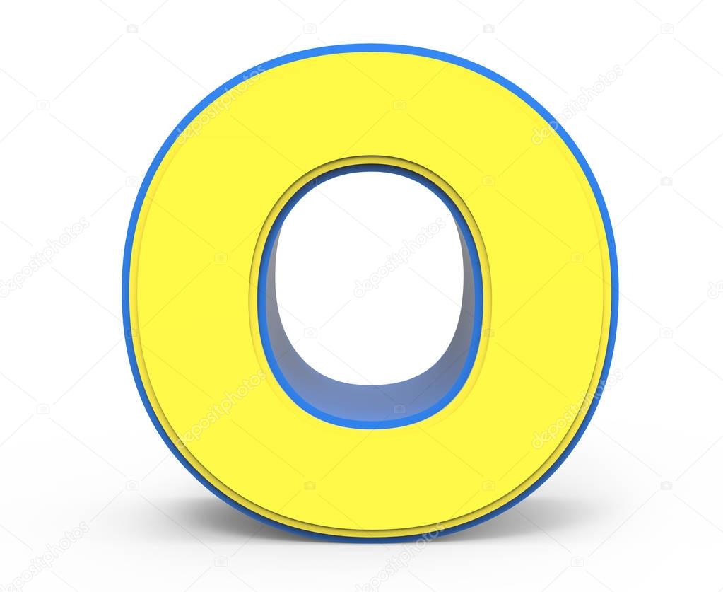 Cute yellow letter O — Stock Photo © kchungtw #130796184