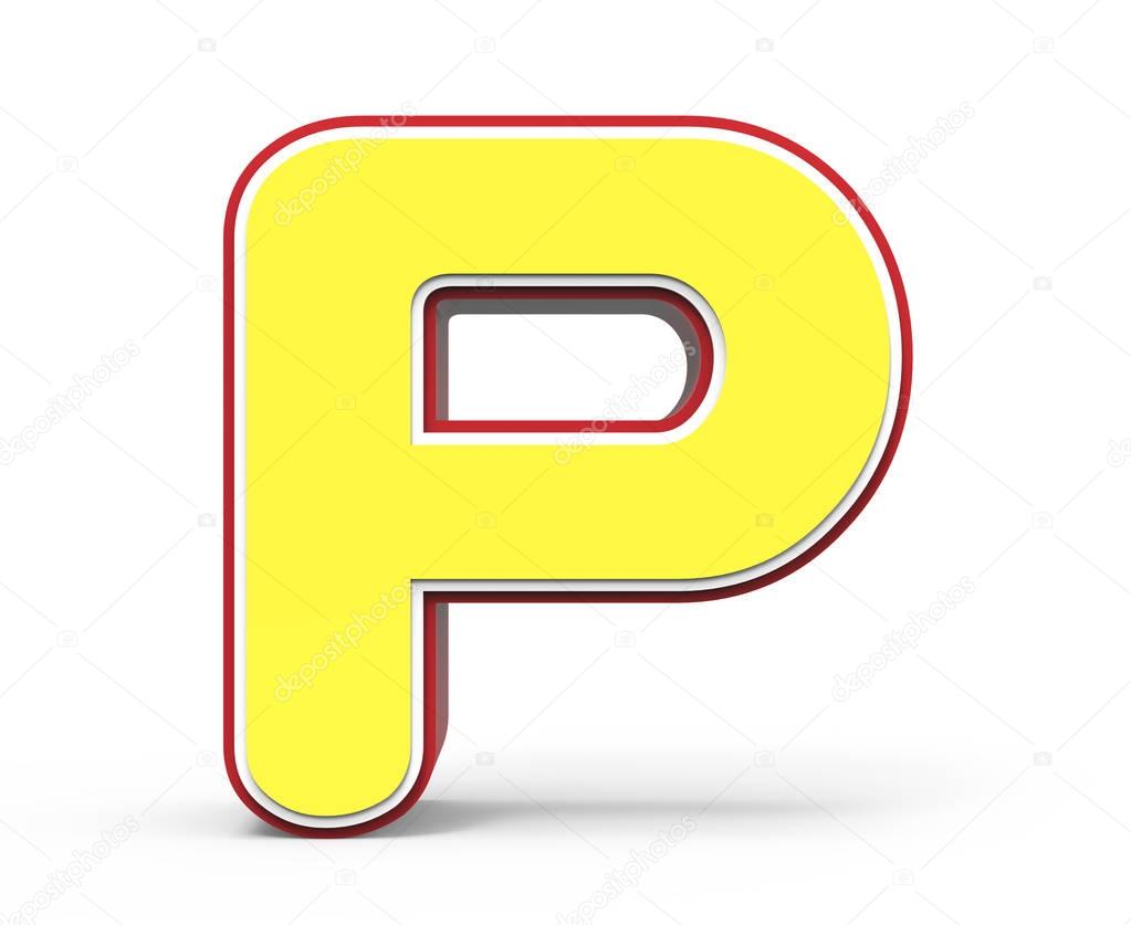 Yellow letter P — Stock Photo © kchungtw #130797826