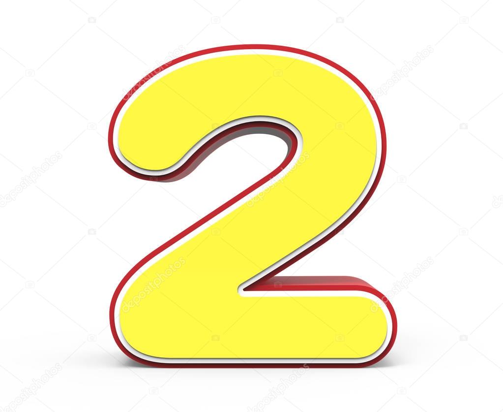 yellow number 2 — Stock Photo © kchungtw #130798206