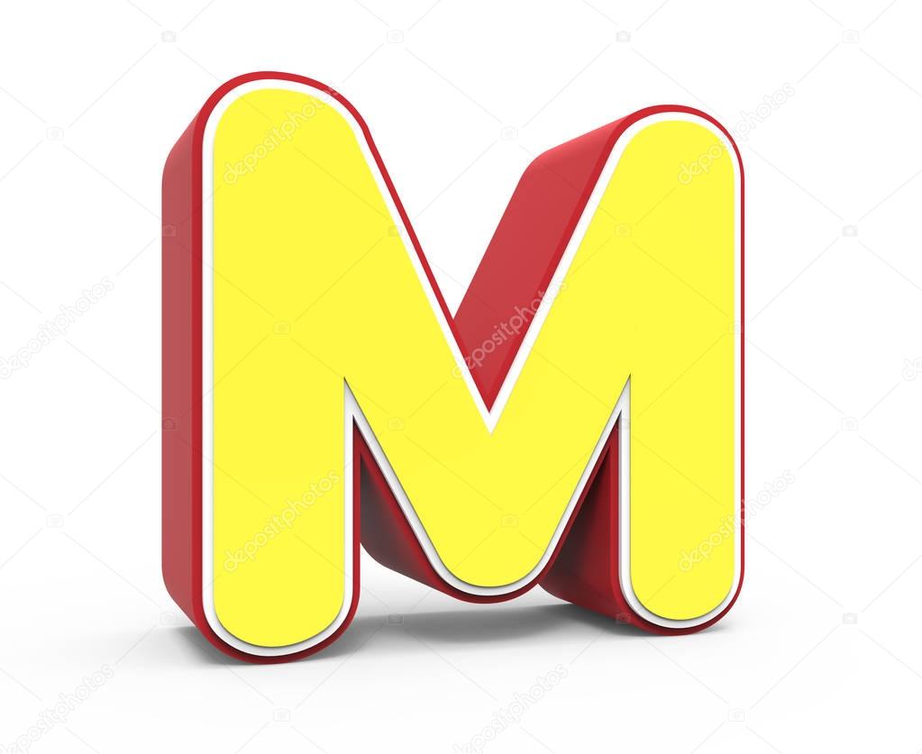 Yellow letter M — Stock Photo © kchungtw #130798344