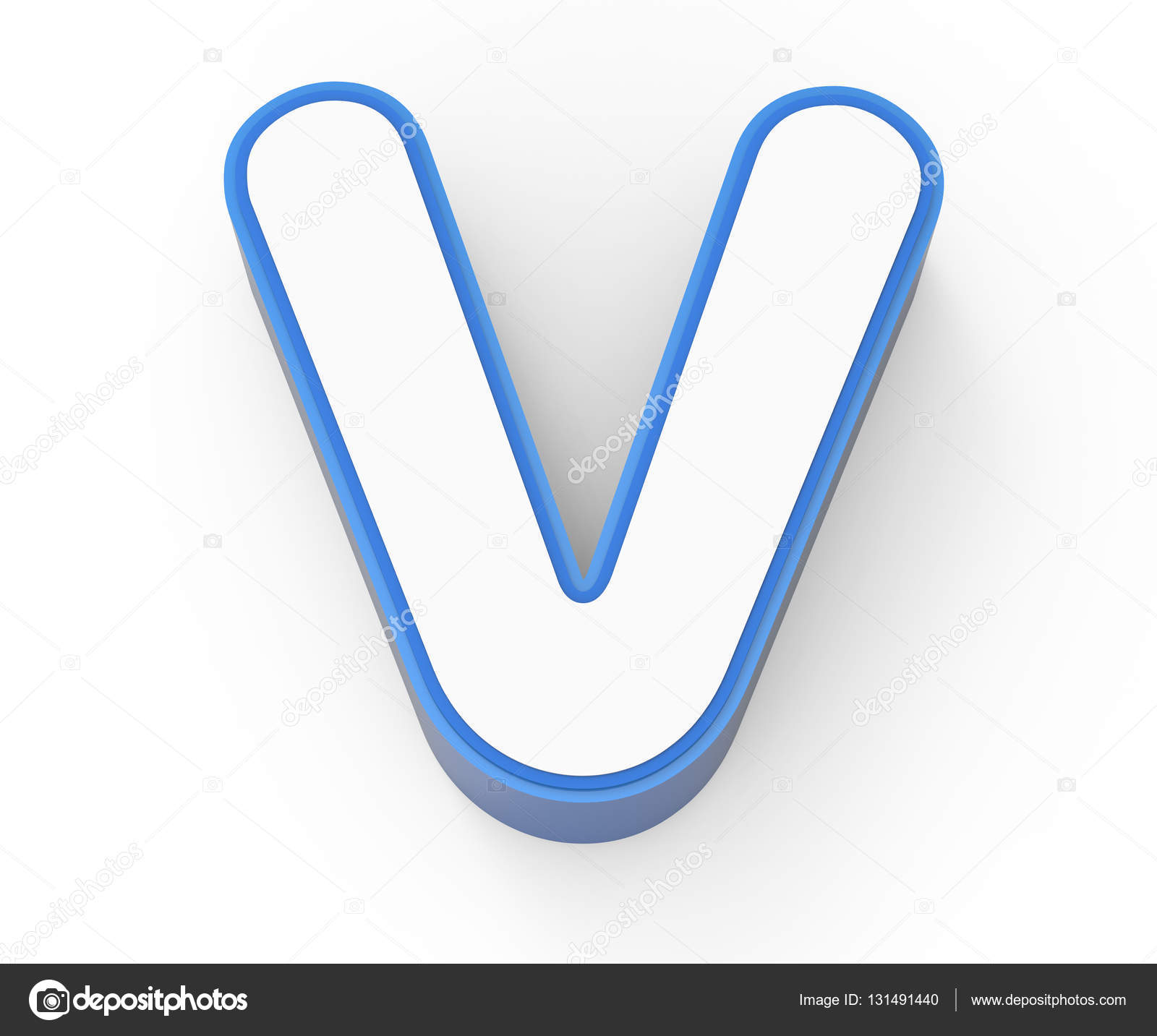 Azul enmarcado letra blanca V: fotografía de stock © kchungtw ...