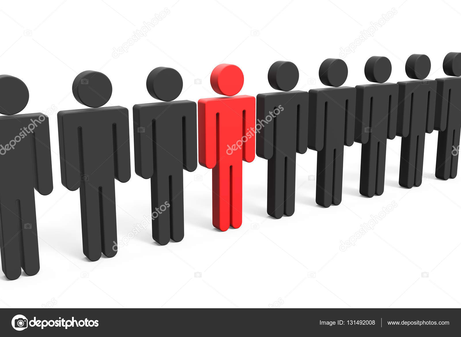 Red man symbol in the black ones — Stock Photo © kchungtw #131492008