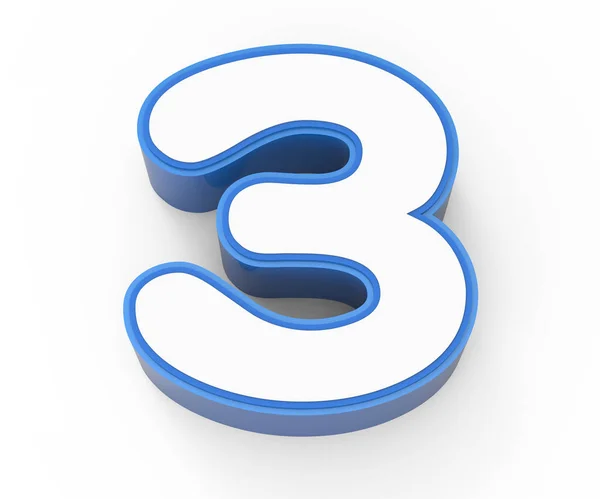 Light blue number 3 Stock Photo by ©kchungtw 126484774