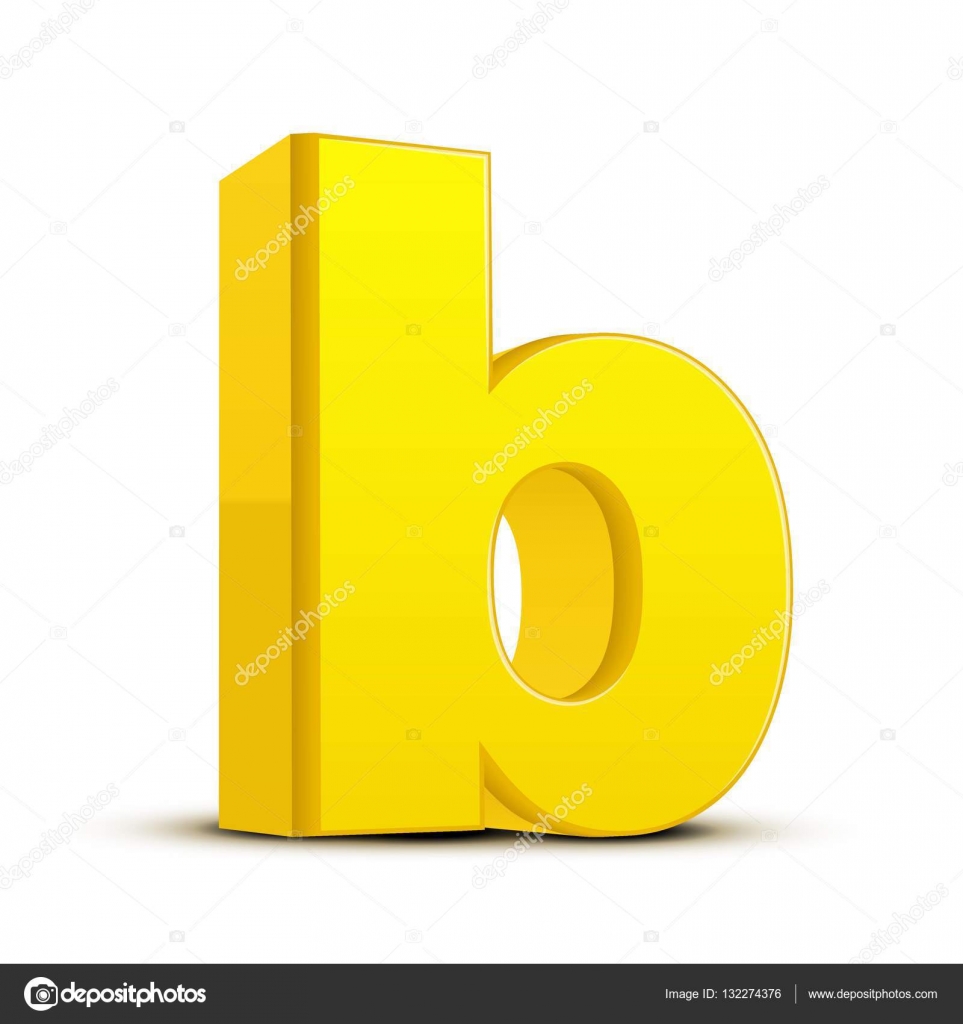 Lowercase yellow letter B — Stock Vector © kchungtw #132274376