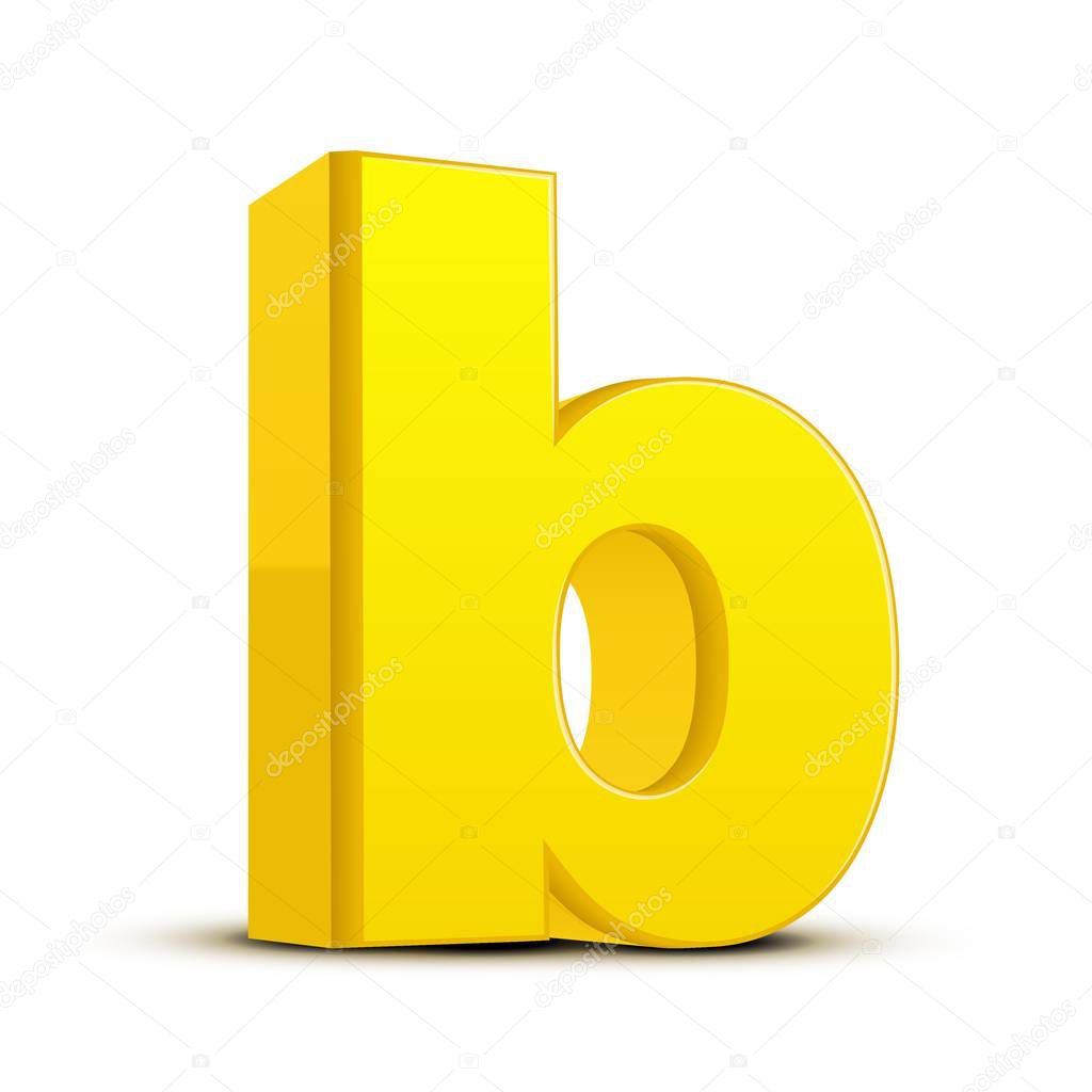 Lowercase yellow letter B — Stock Vector © kchungtw #132274376