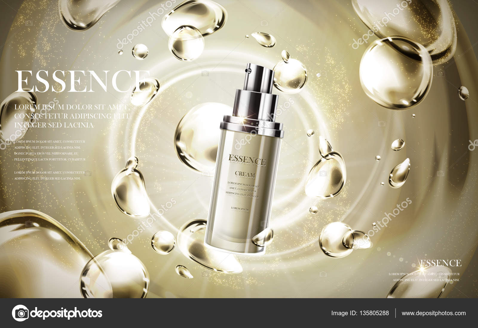 Essence skin care produc Stock Vector by ©kchungtw 135805288