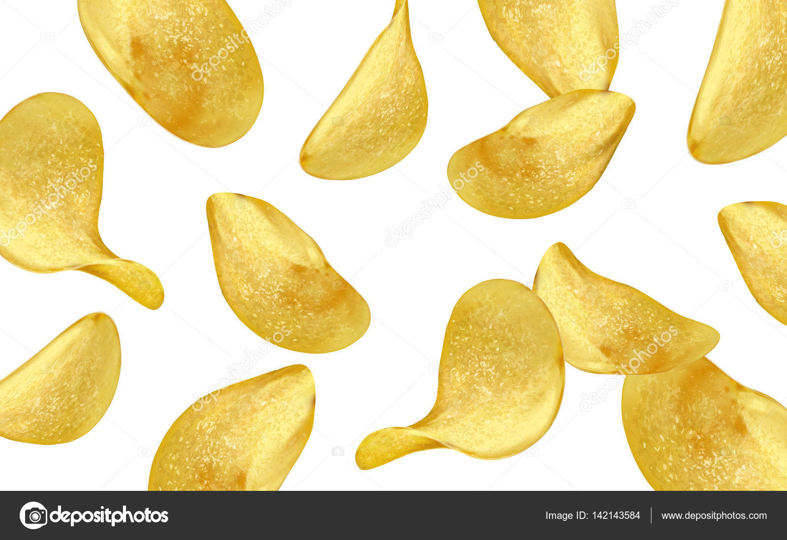 Potato chips element Stock Vector by ©kchungtw 142143584