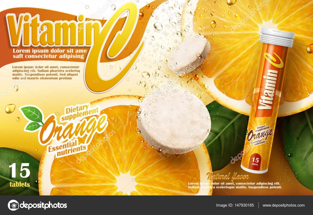 Vitamin tablet ad Stock Vector Image by ©kchungtw #147930185