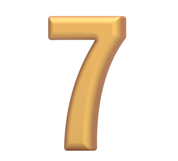 The number 7 in gold Stock Photo by ©zentilia 8293003