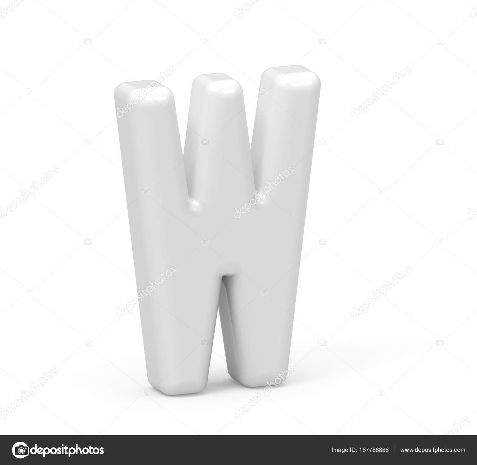 Pearl white letter W — Stock Photo © kchungtw #167788888