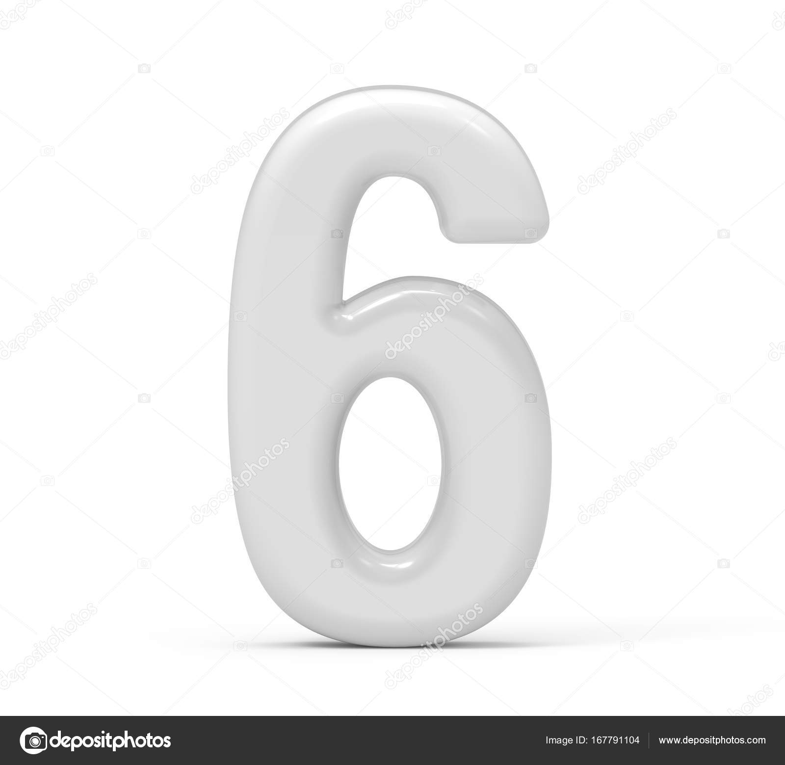 Pearl white number 6 — Stock Photo © kchungtw #167791104