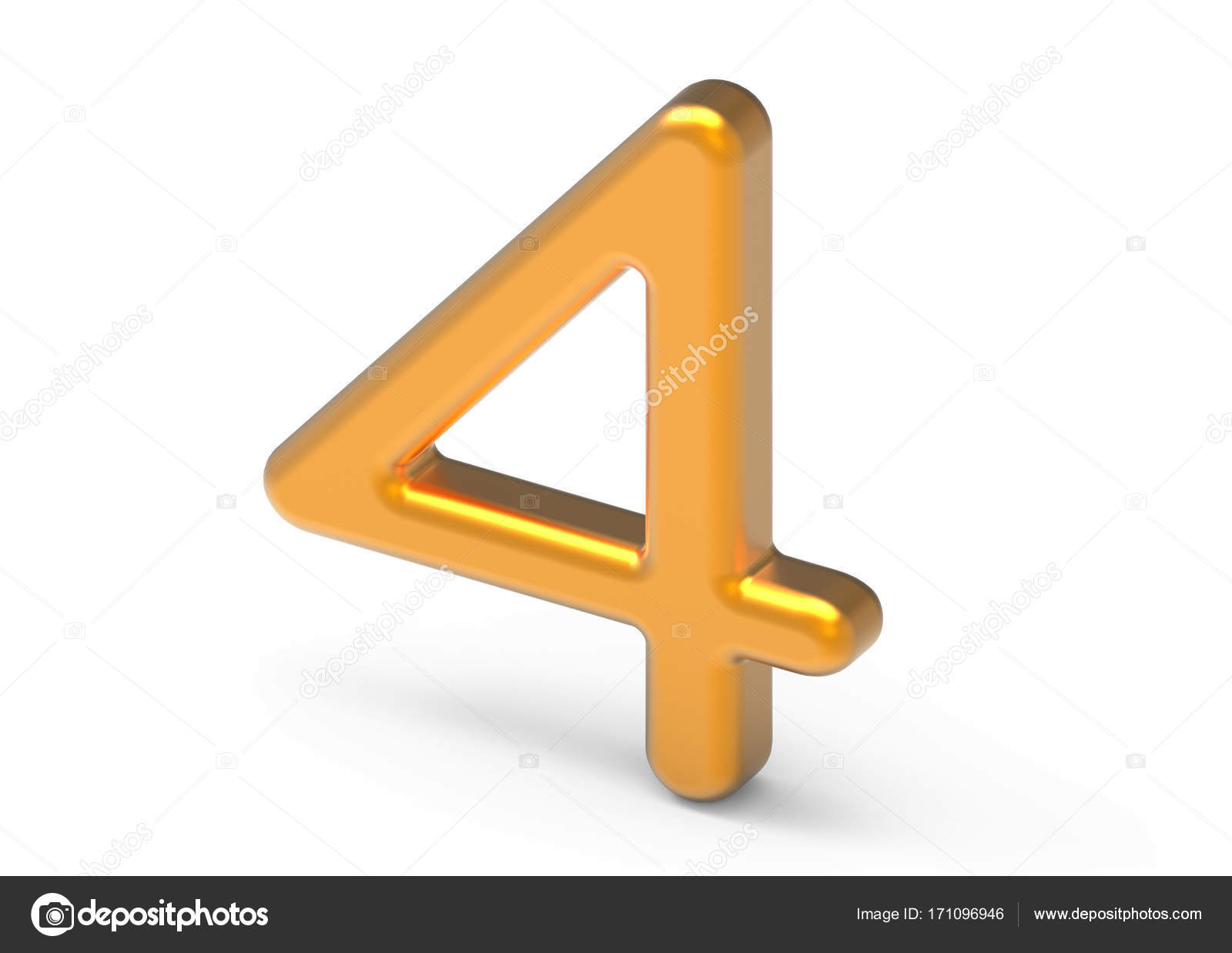 3D render golden number 4 Stock Photo by ©kchungtw 171096946