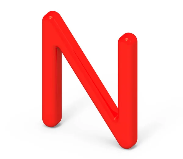 The Letter N In Red