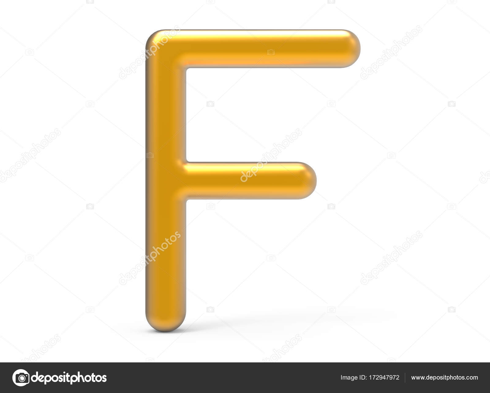 3D renderizar alfabeto metálico F — Foto de stock #172947972 © kchungtw