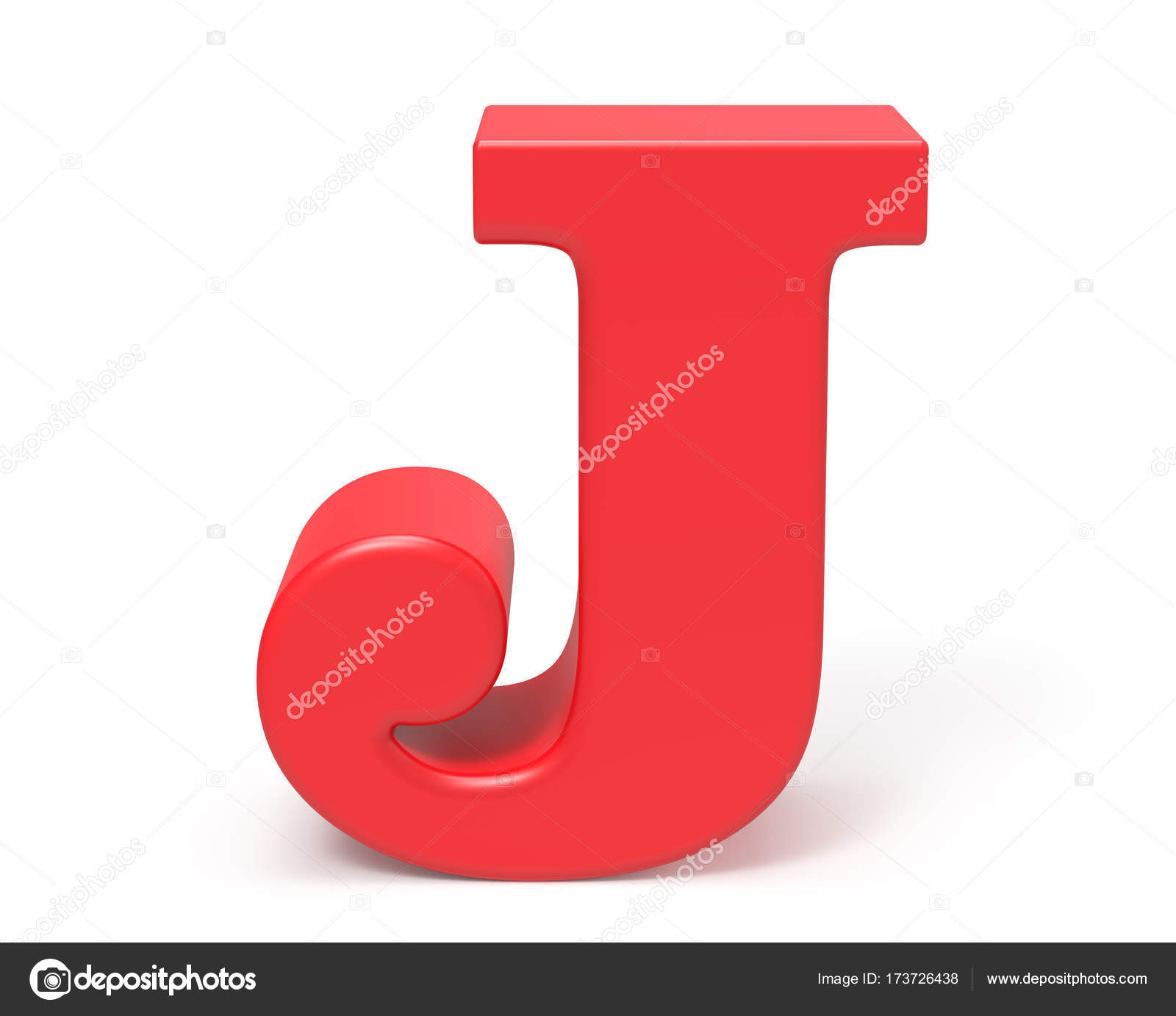 3D render red alphabet J — Stock Photo © kchungtw #173726438