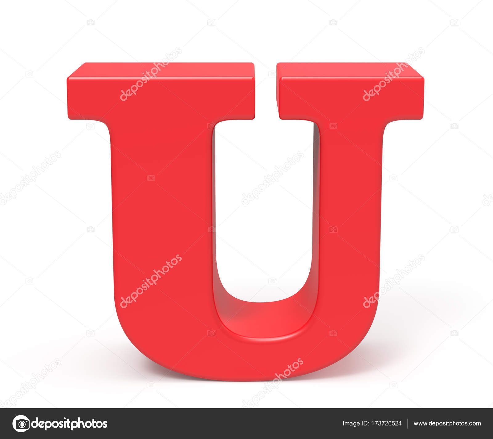 3D render red alphabet U — Stock Photo © kchungtw #173726524