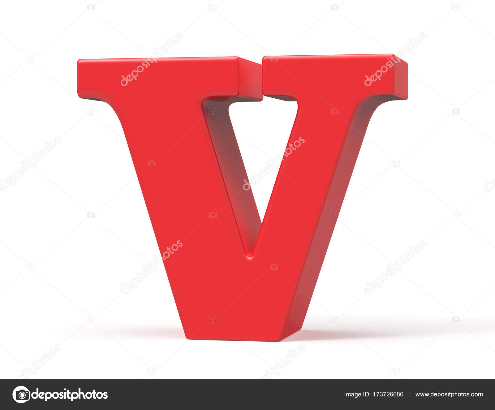 3D render red alphabet V — Stock Photo © kchungtw #173726686