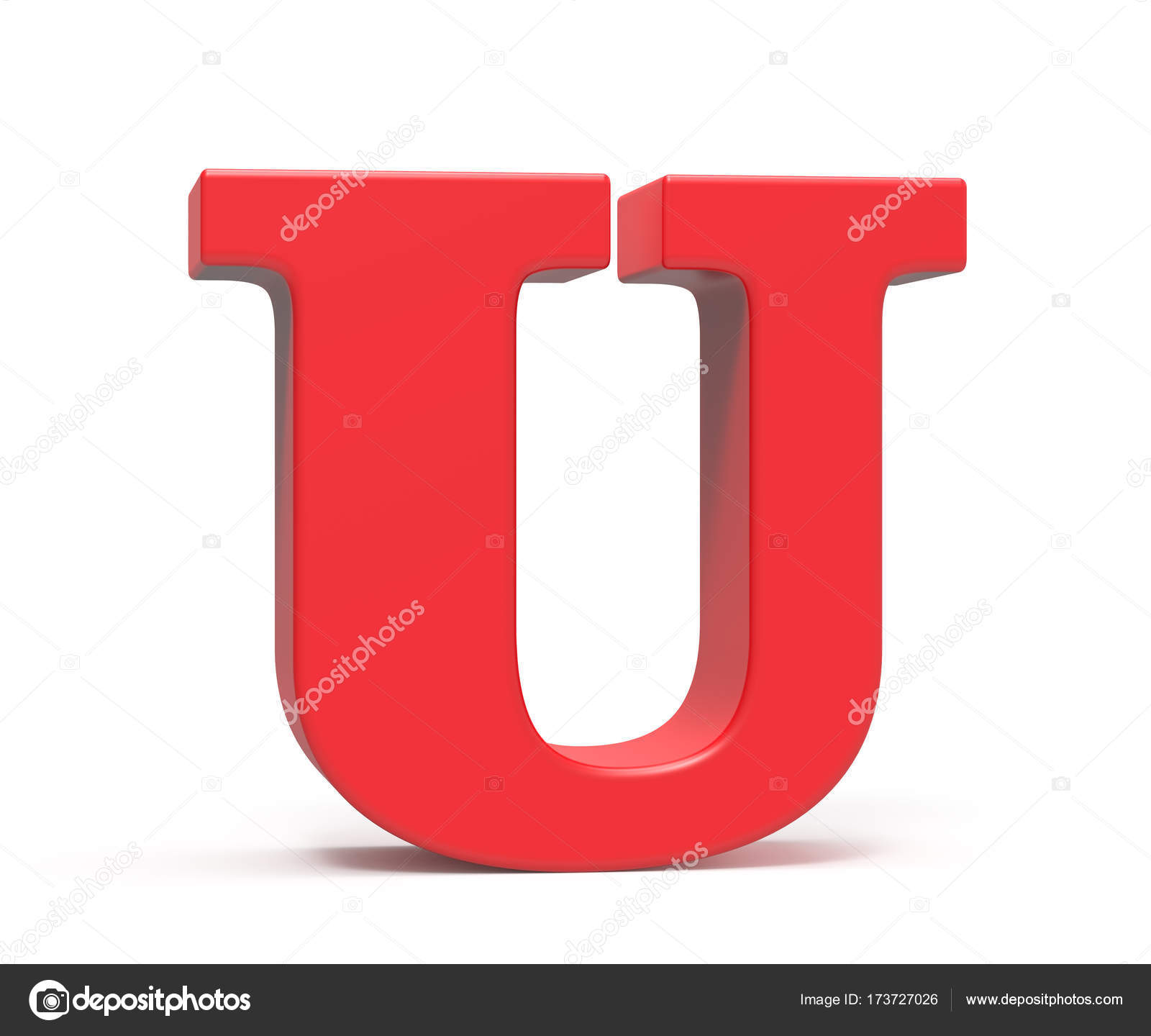 3D render red alphabet U — Stock Photo © kchungtw #173727026