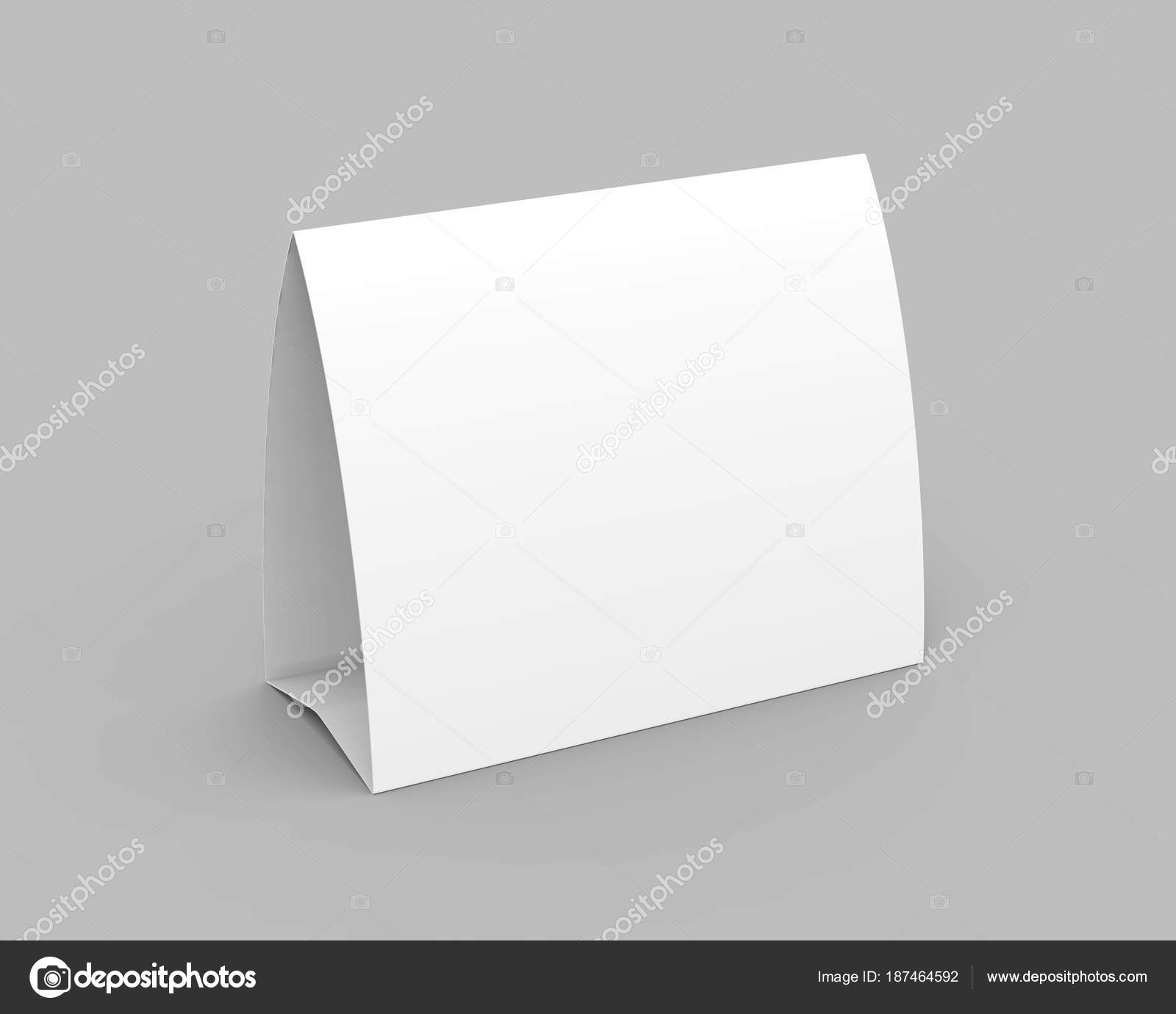 Blank Paper Tent Template White Tent Card Empty Space Render — Stock ...