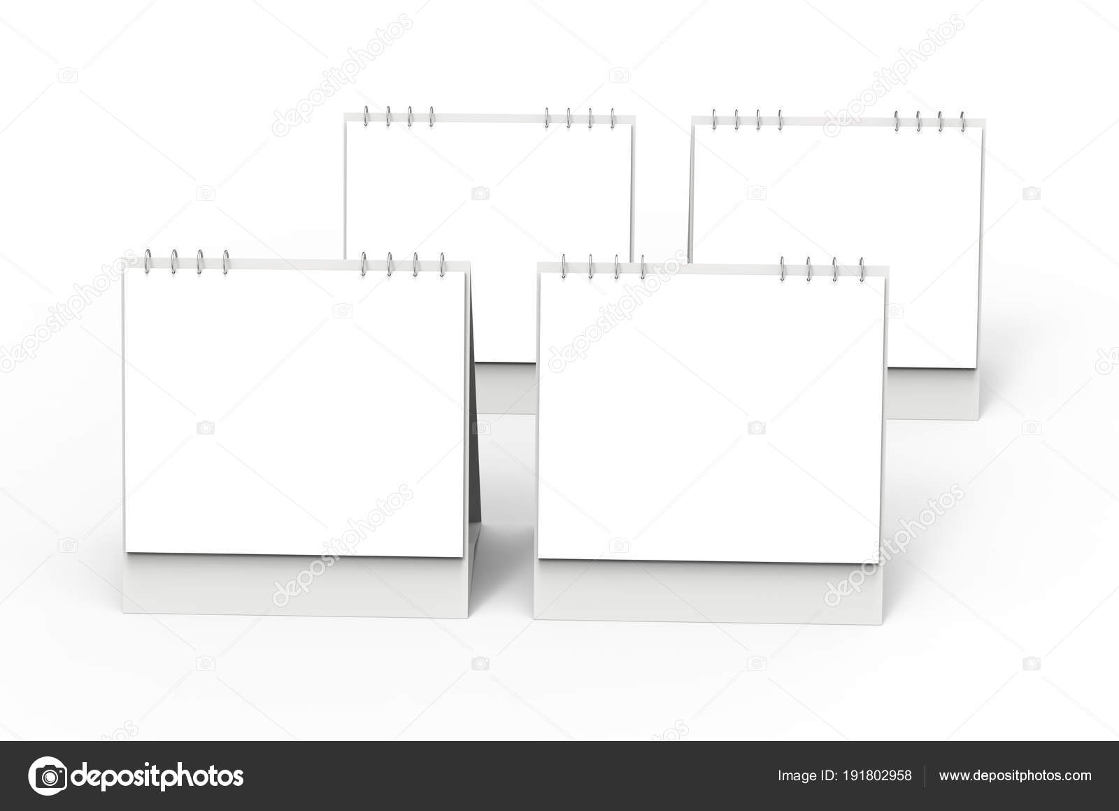 Blank Desk Calendar Render Calendar Mockup Empty Space Design Uses ...