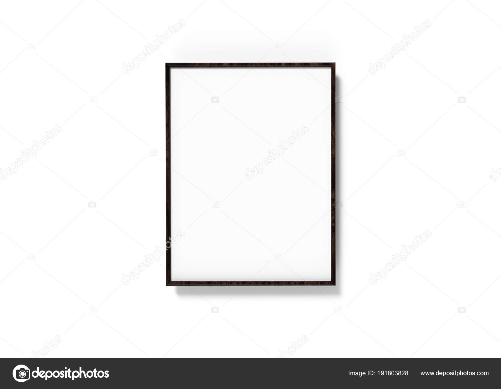 Black Picture Frame Render Thin Frame Empty Space Decorative Uses Stock ...