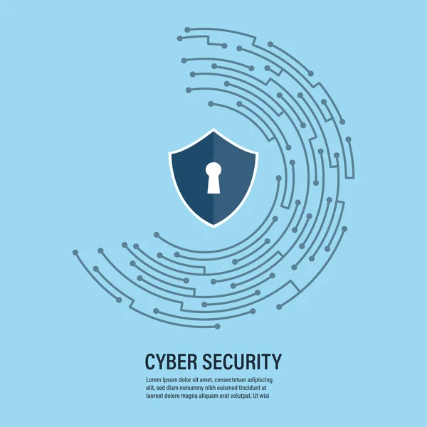 Cyber Security Concept Closed Padlock Protect World Global Network Binary Stock Vector by ©tle ...