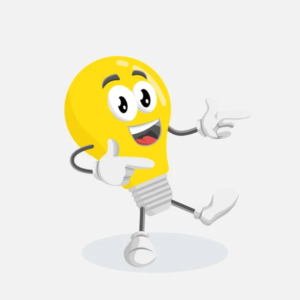 Bulp Mascot Background Thumb Pose Flat Design Style Your Mascot Stock ...