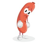 Yam Mascot Background Sad Pose Flat Design Style Your Mascot Stock ...
