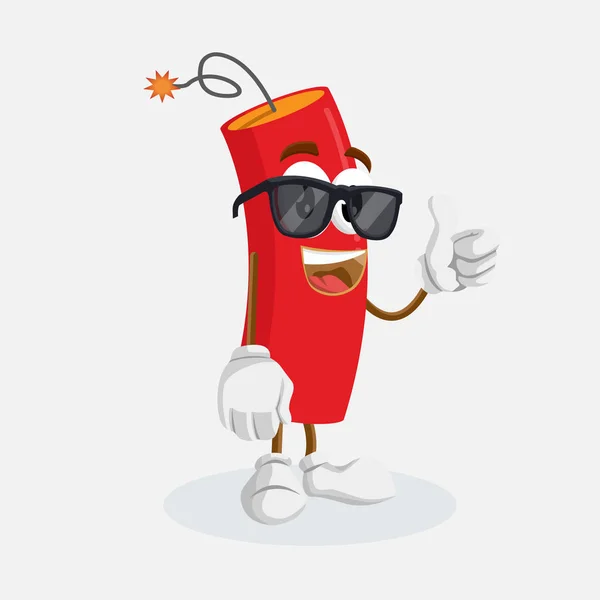 Dynamite Mascot Background Happy Pose Flat Design Style Your Mascot ...