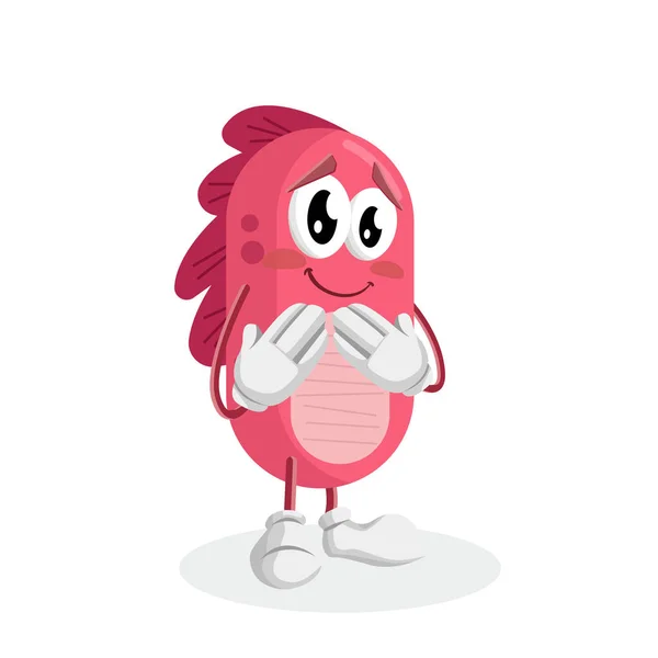 Ghost Mascot Background Ashamed Pose Flat Design Style Your Mascot ...