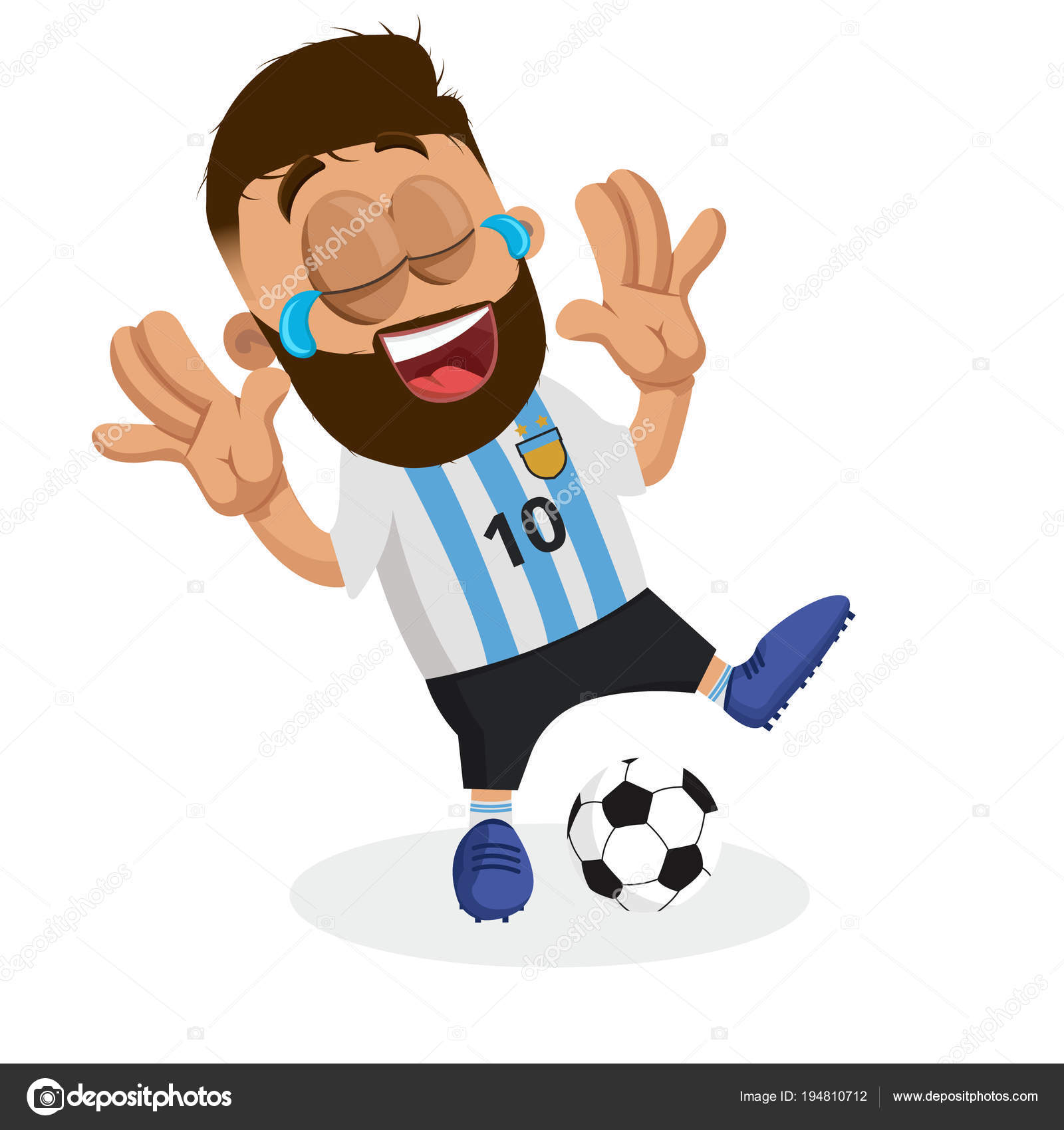 Argentina Mascot Background Happy Pose Flat Design Style Your Logo ...