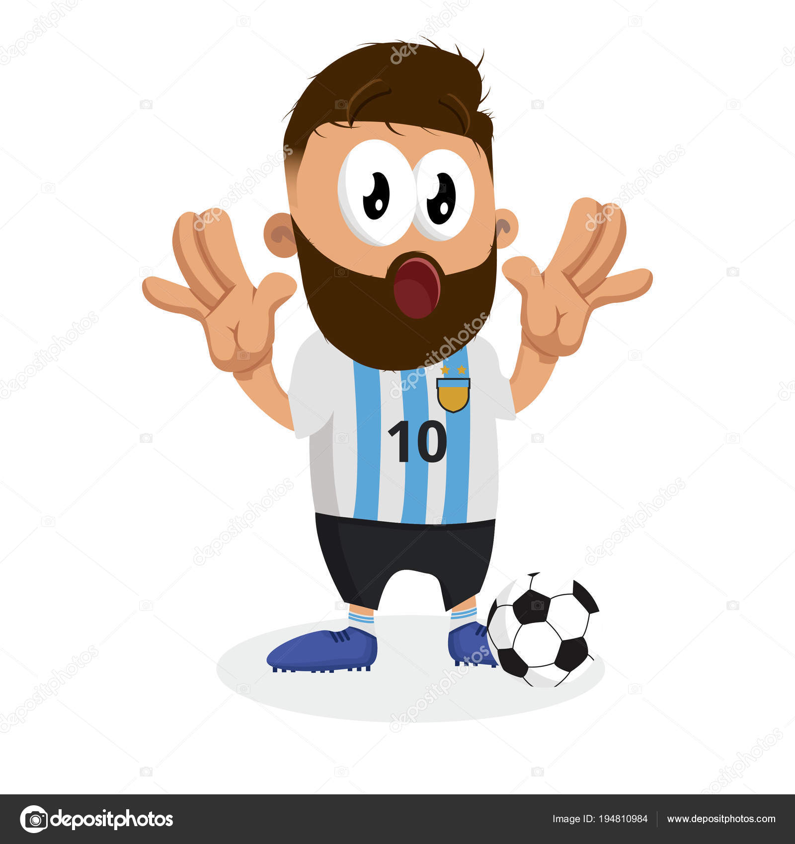 Argentina Mascot Background Surprise Pose Flat Design Style Your Logo ...