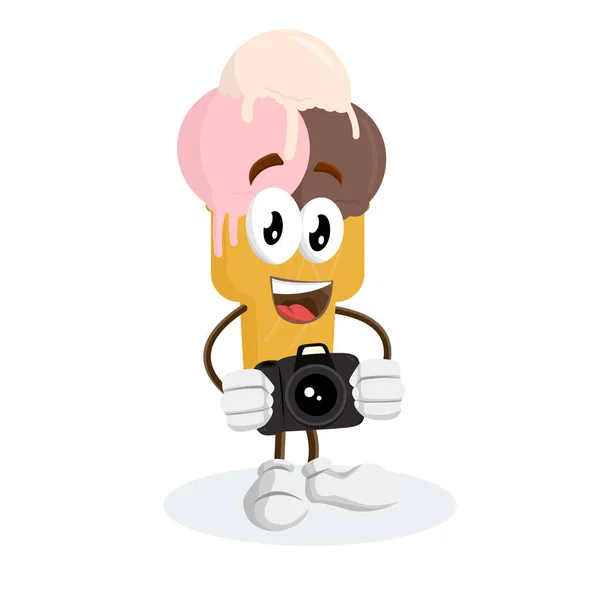 Angel Mascot Background Camera Pose Flat Design Style Your Mascot Stock ...