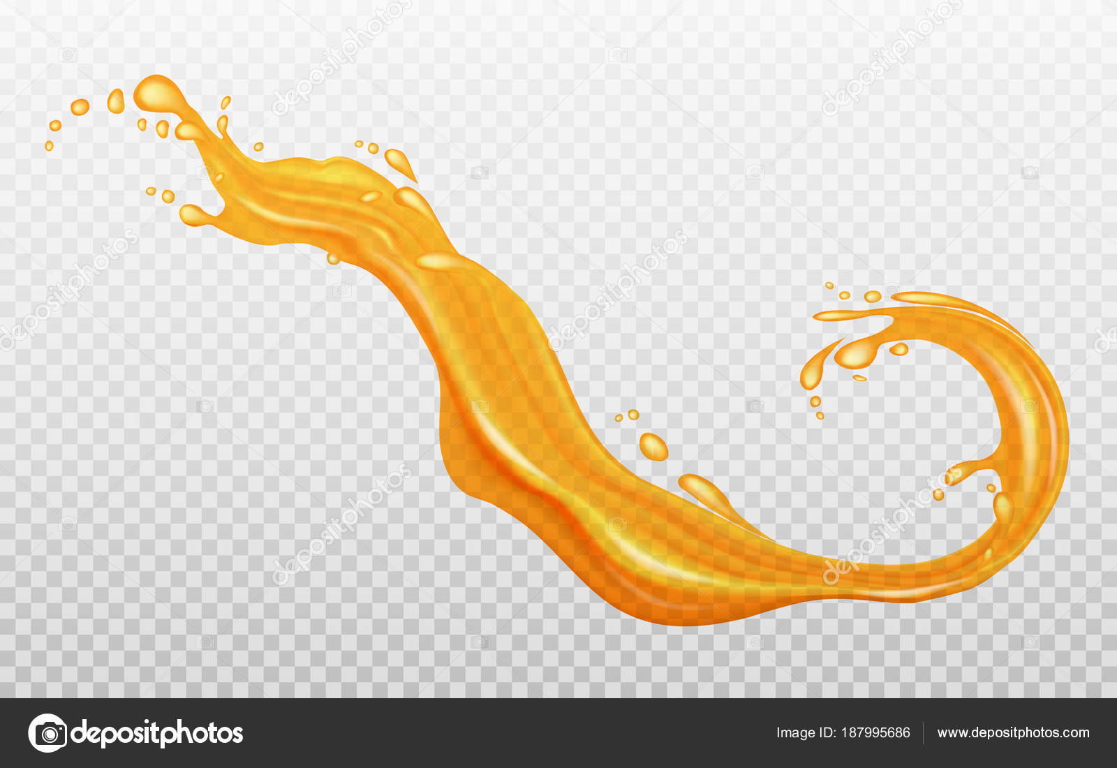 Transparent orange liquid splash. Stock Vector Image by ©ragneda #187995686