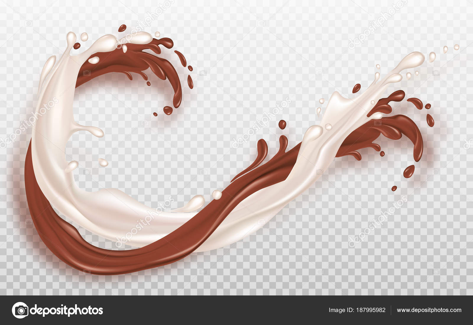 Milk and chocolate flow. Stock Vector Image by ©ragneda #187995982