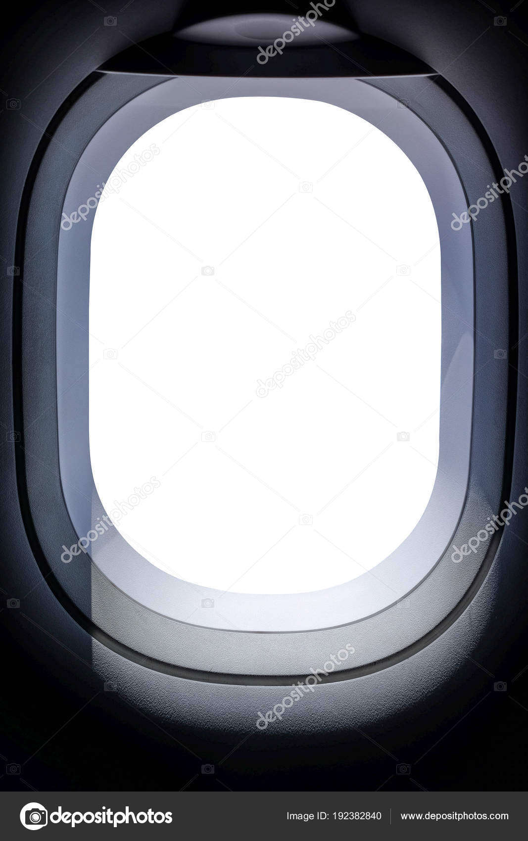 High Resolution Aircraft's Window White Background — Stock Photo ...