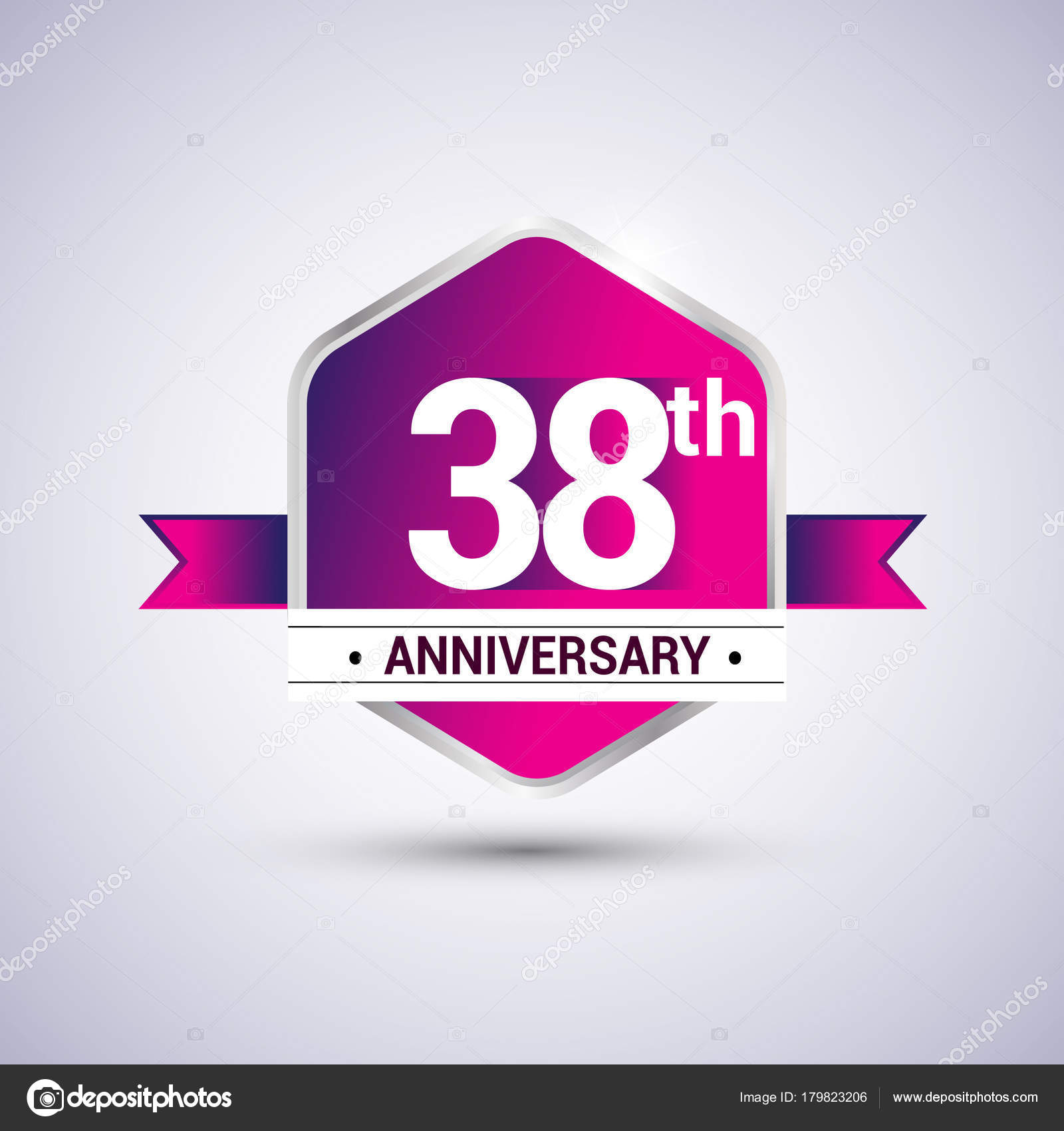 Logo 38th anniversary celebration — Stock Vector © Vectorideas #179823206