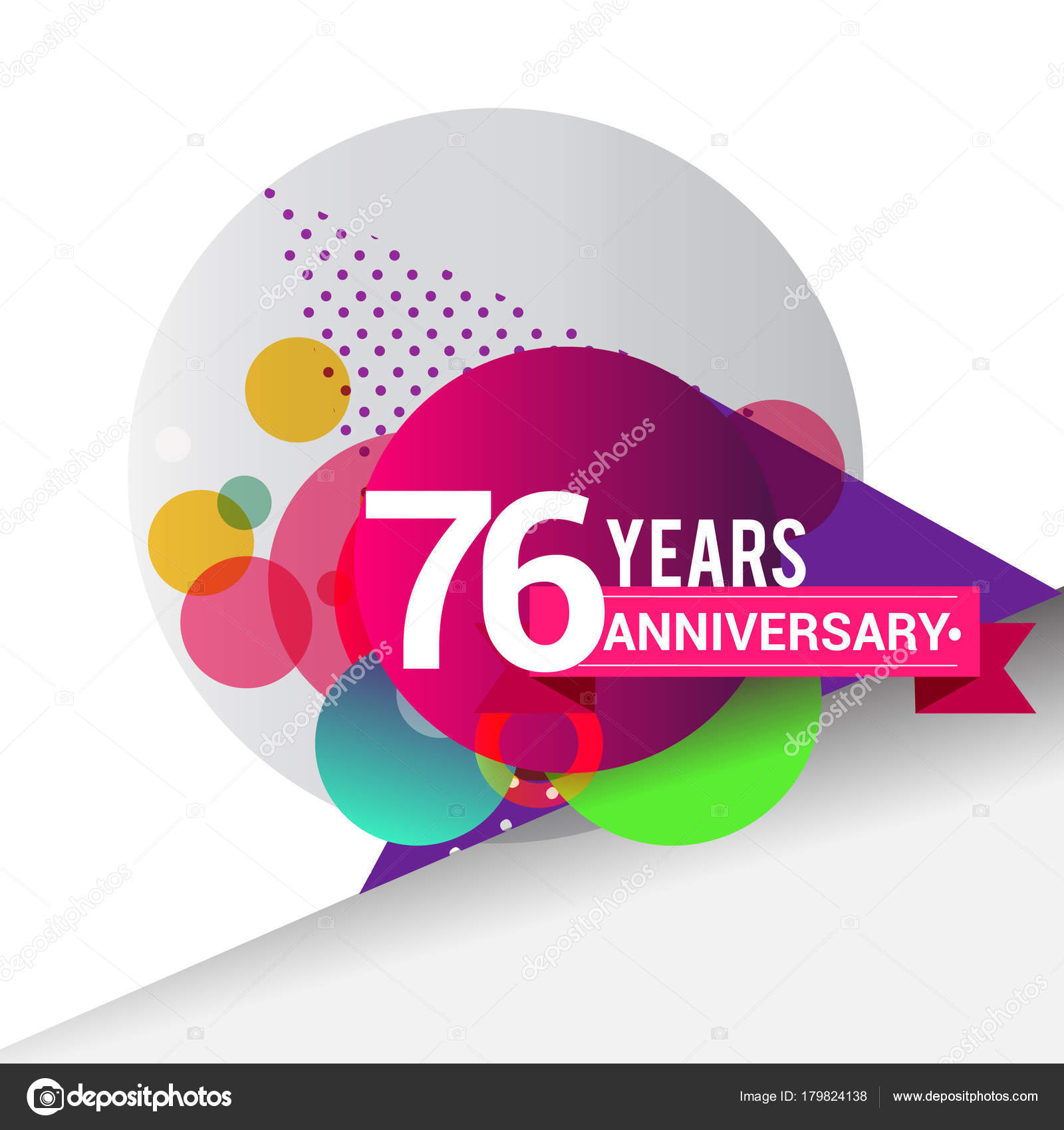 76th Anniversary logo Stock Vector Image by ©Vectorideas #179824138