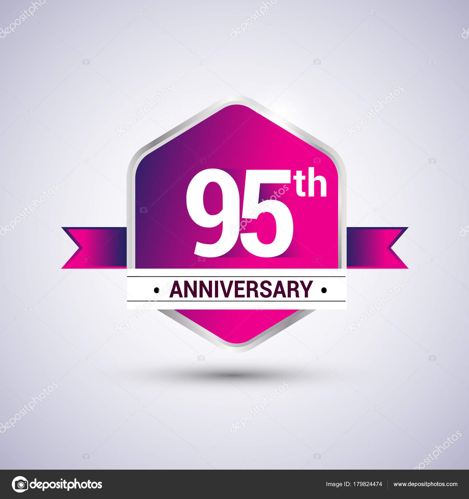 Logo 95th anniversary celebration Stock Vector by ©Vectorideas 179824474