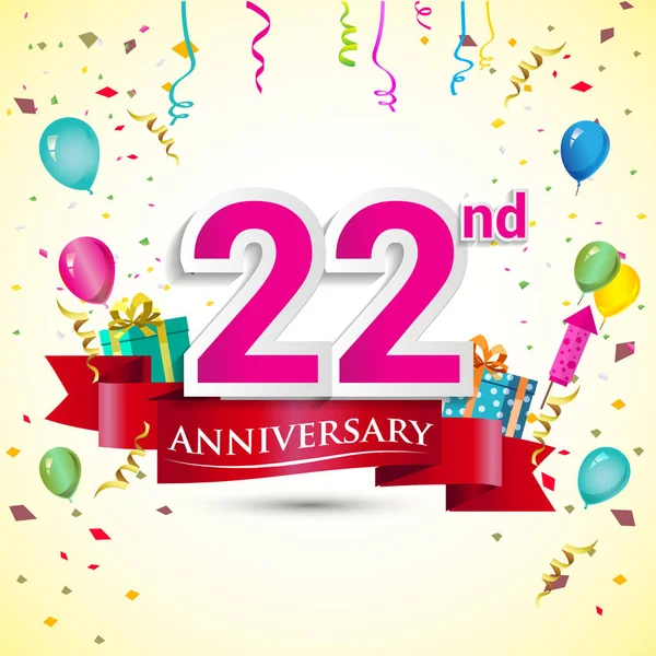 22nd anniversary Stock Vectors, Royalty Free 22nd anniversary ...