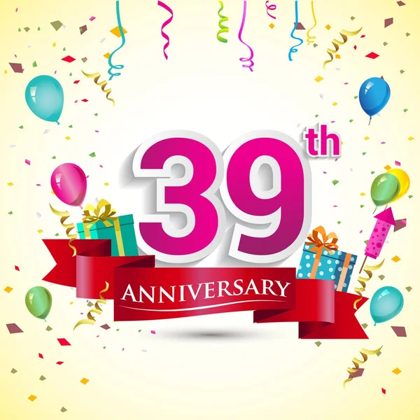 Happy 39th birthday Stock Vectors, Royalty Free Happy 39th birthday ...
