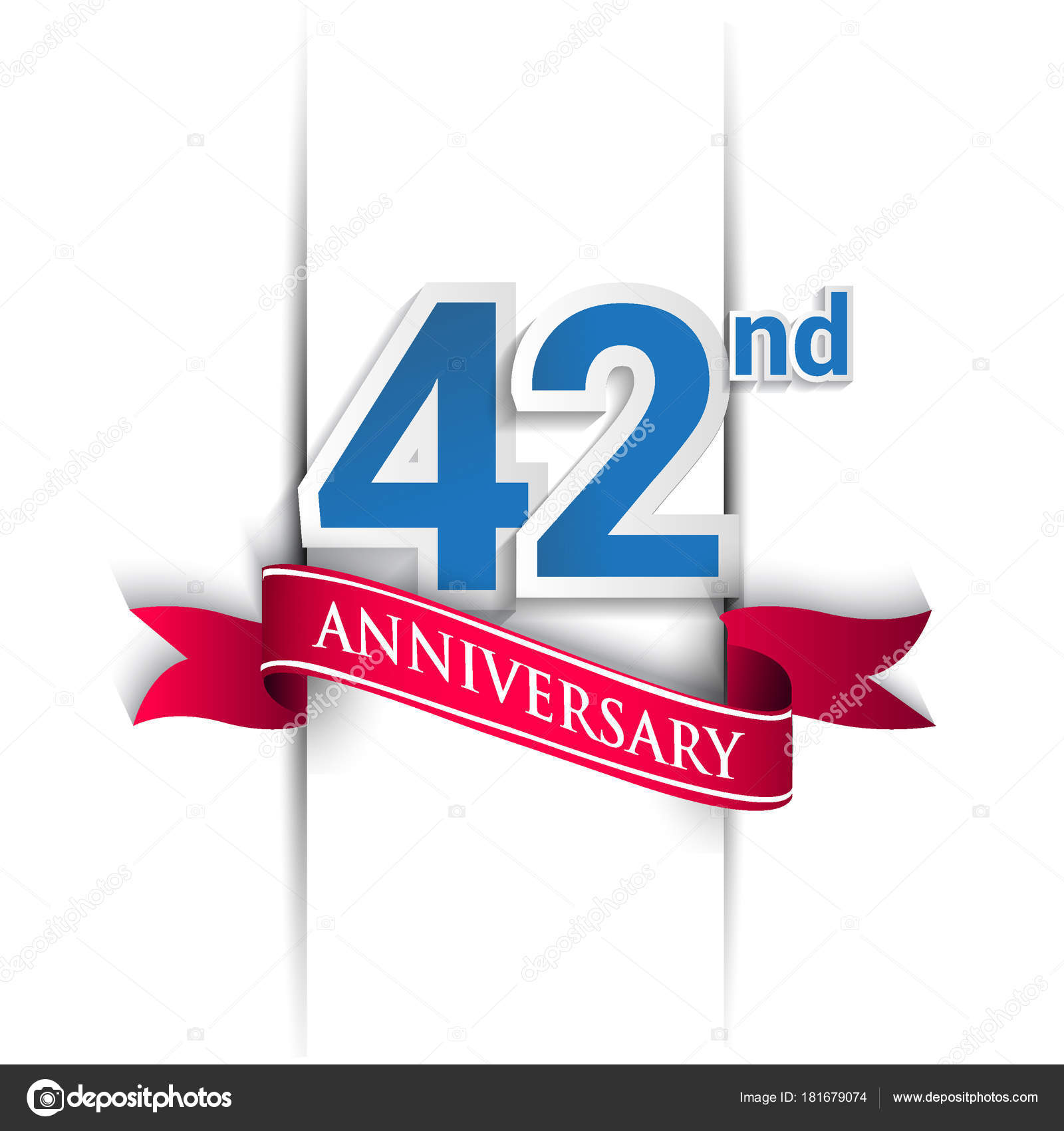 42Nd Anniversary Celebration Logo Vector Design Template Elements Your ...