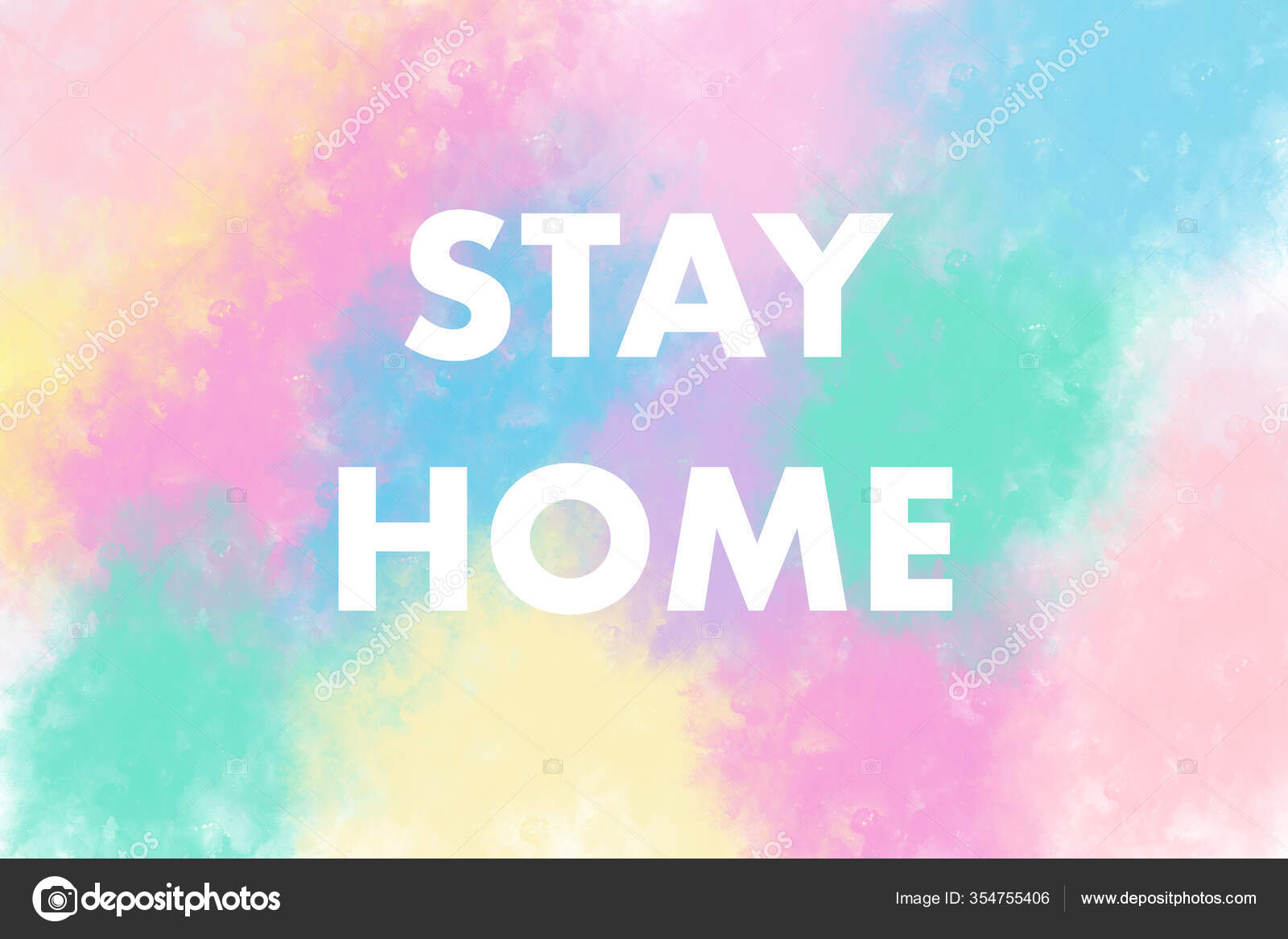 STAY HOME abstract colorful background Stock Illustration by ©lermont51 ...